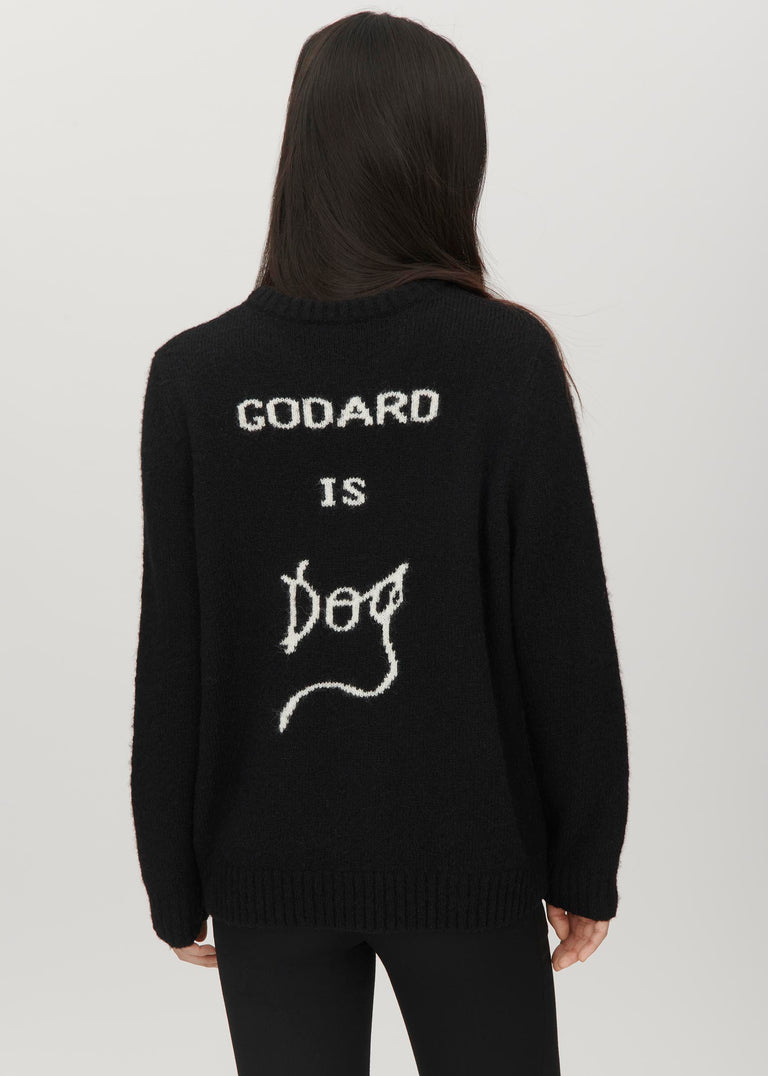 Ginsberg Is God Oversized Jumper in Black | Bella Freud – Bella Freud US